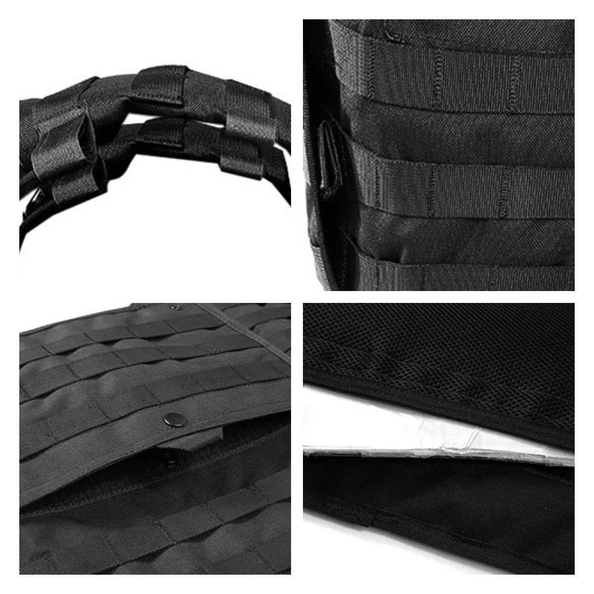 Protective Kevlar Adjustable Body Armor Plate Carrier Military Tactical ...
