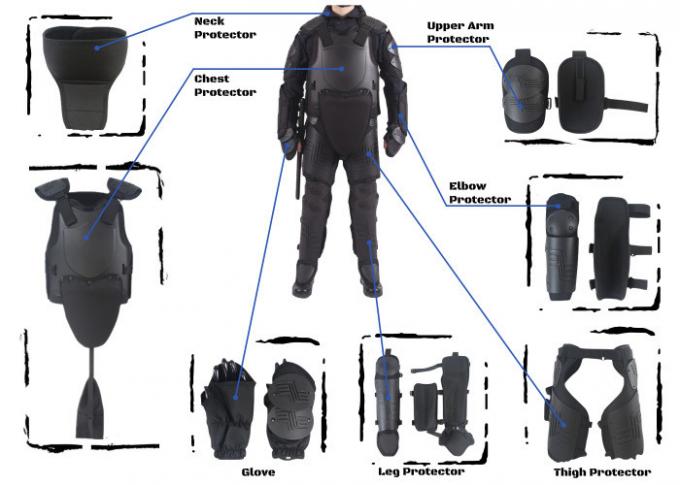 Flame Resistance Body Anti Riot Armour Full Body Armor With T Baton