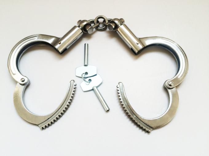 Class Style Stainless Steel Handcuffs Anti Shear Cop Handcuffs